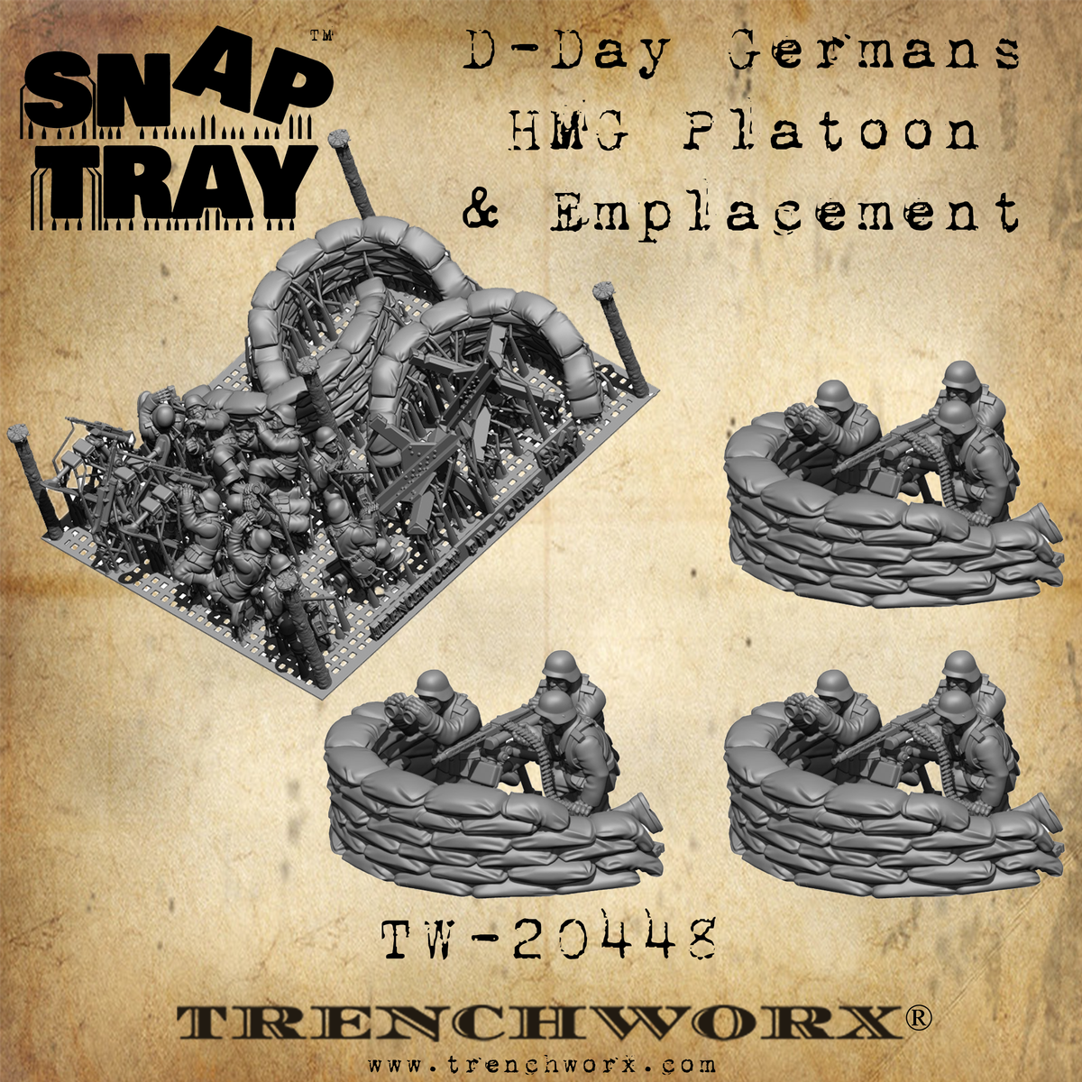 D-Day German Heavy Machine Gun Platoon - Snap Tray – Trenchworx